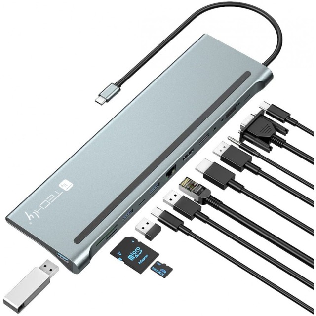 Docking-Station USB-C-12-in-1 | Unique | IUSB31C-DOCK12DPHD