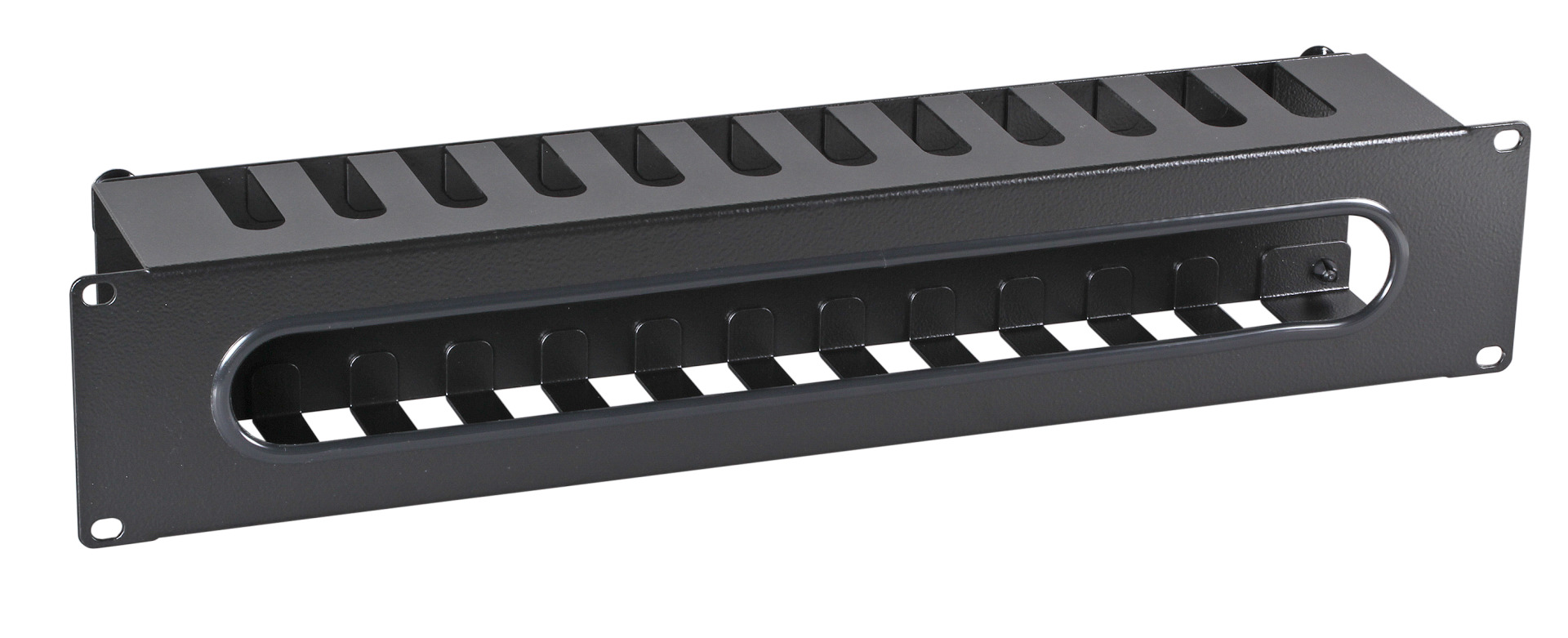 19" 2U Cable Routing Panel, 5 Brackets, Steel RAL7035 | 60 mm | grey ...