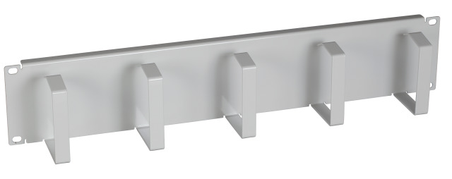 19" 2U Cable Routing Panel, 5 Brackets, Steel RAL7035 | 699998N