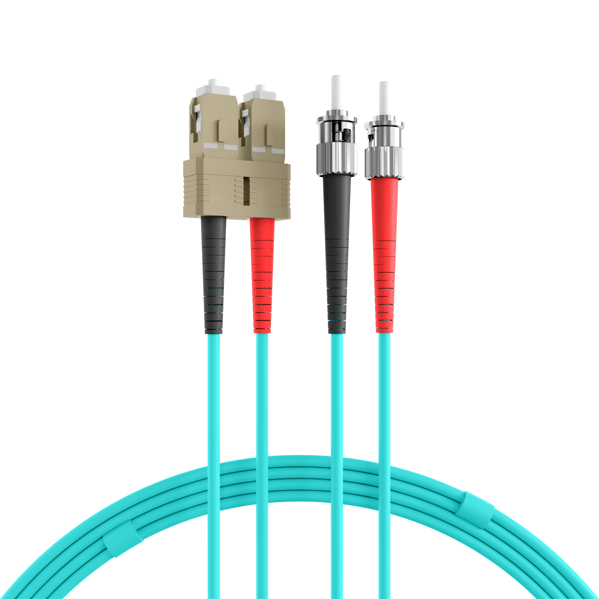 Duplex Patchcable SC-ST OM3 1m LSZH 3mm aqua | 1.0 m | O7353.1