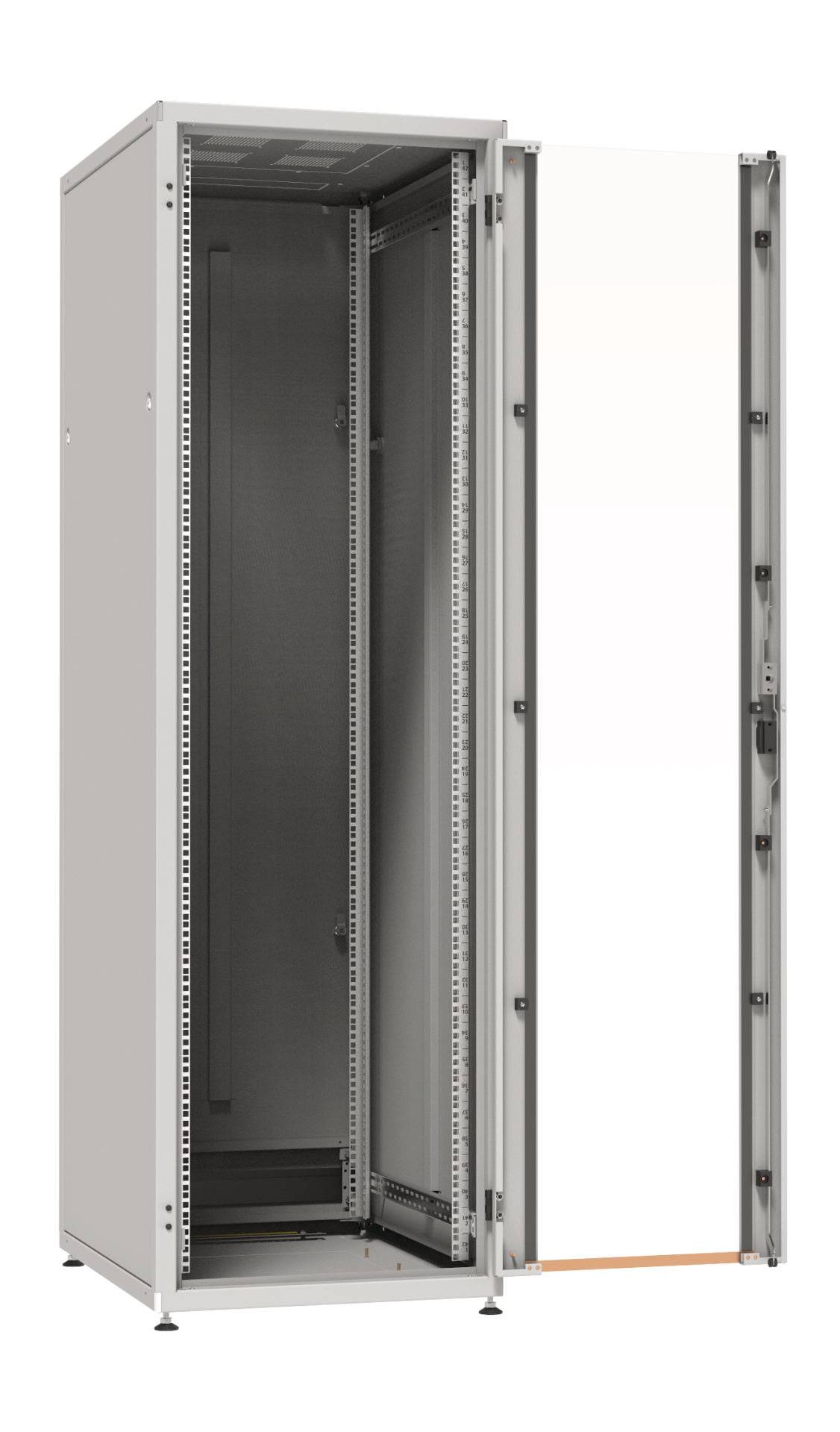 19" Network Cabinet PRO 24U, 600x800 mm, RAL7035 | grey | 800 mm | 24 ...