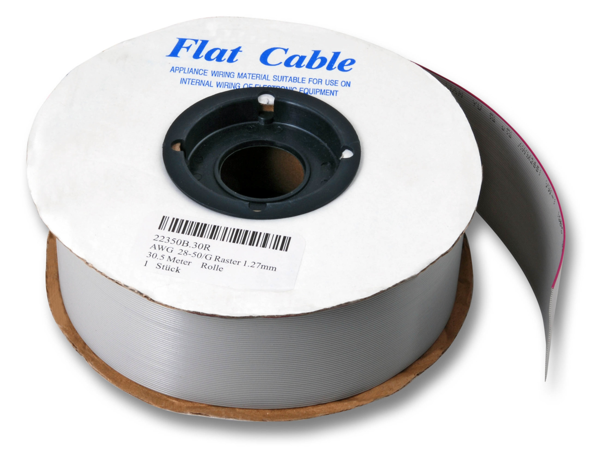 Ribbon Cable,pitch 1.27,30.5m 50-pole, AWG 28/7 | grey | 50 | 22350B.30R