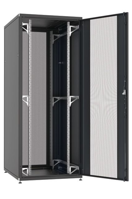 19" Server Cabinet PRO 42U, 800x1200 mm, F=1-P R=2-P, RAL9005 | black ...